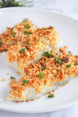 Crispy Parmesan Baked Cod Recipe - To Simply Inspire