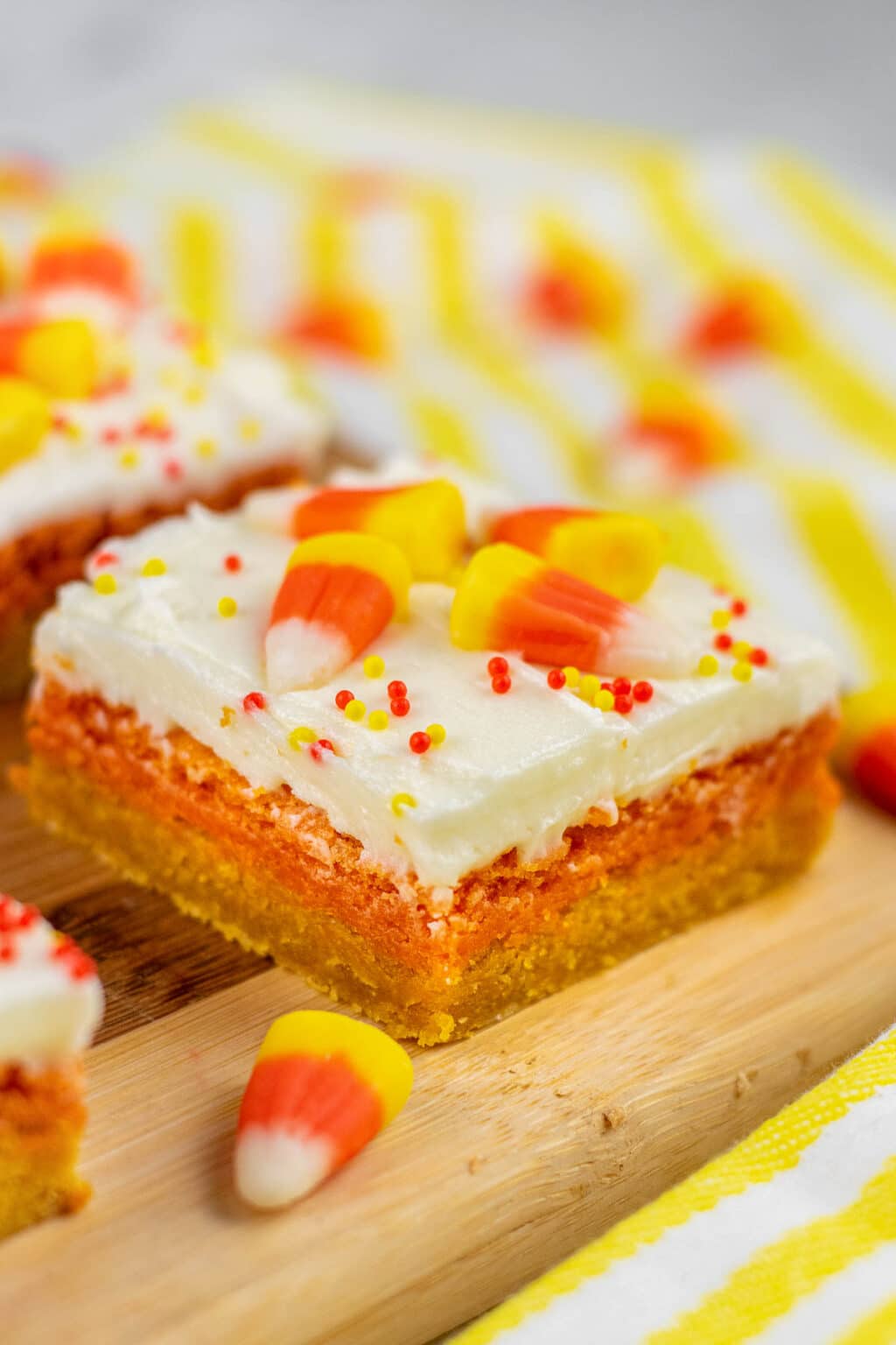 Candy Corn Sugar Cookie Bars - To Simply Inspire