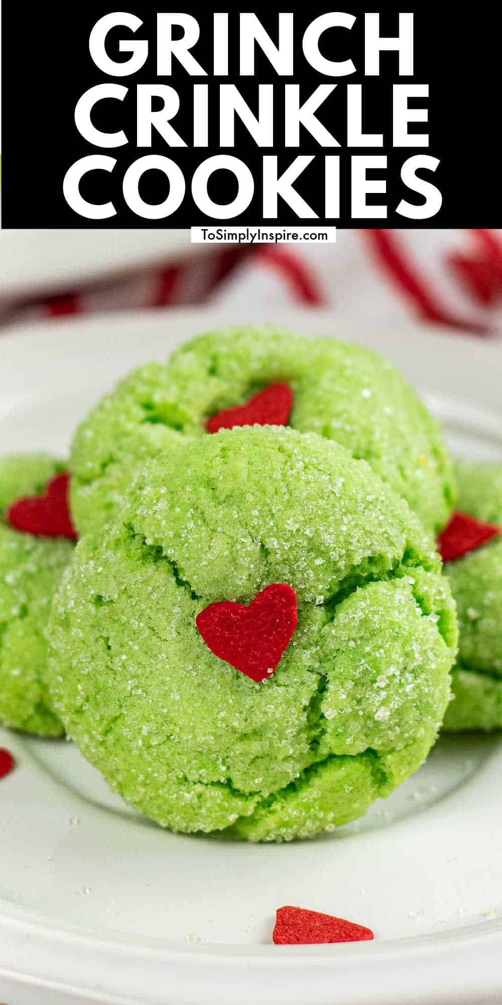 Grinch Crinkle Cookies - To Simply Inspire