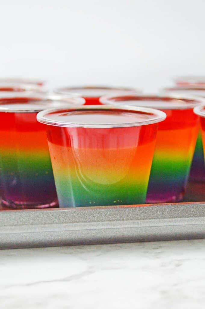 Rainbow Jello Shots - To Simply Inspire