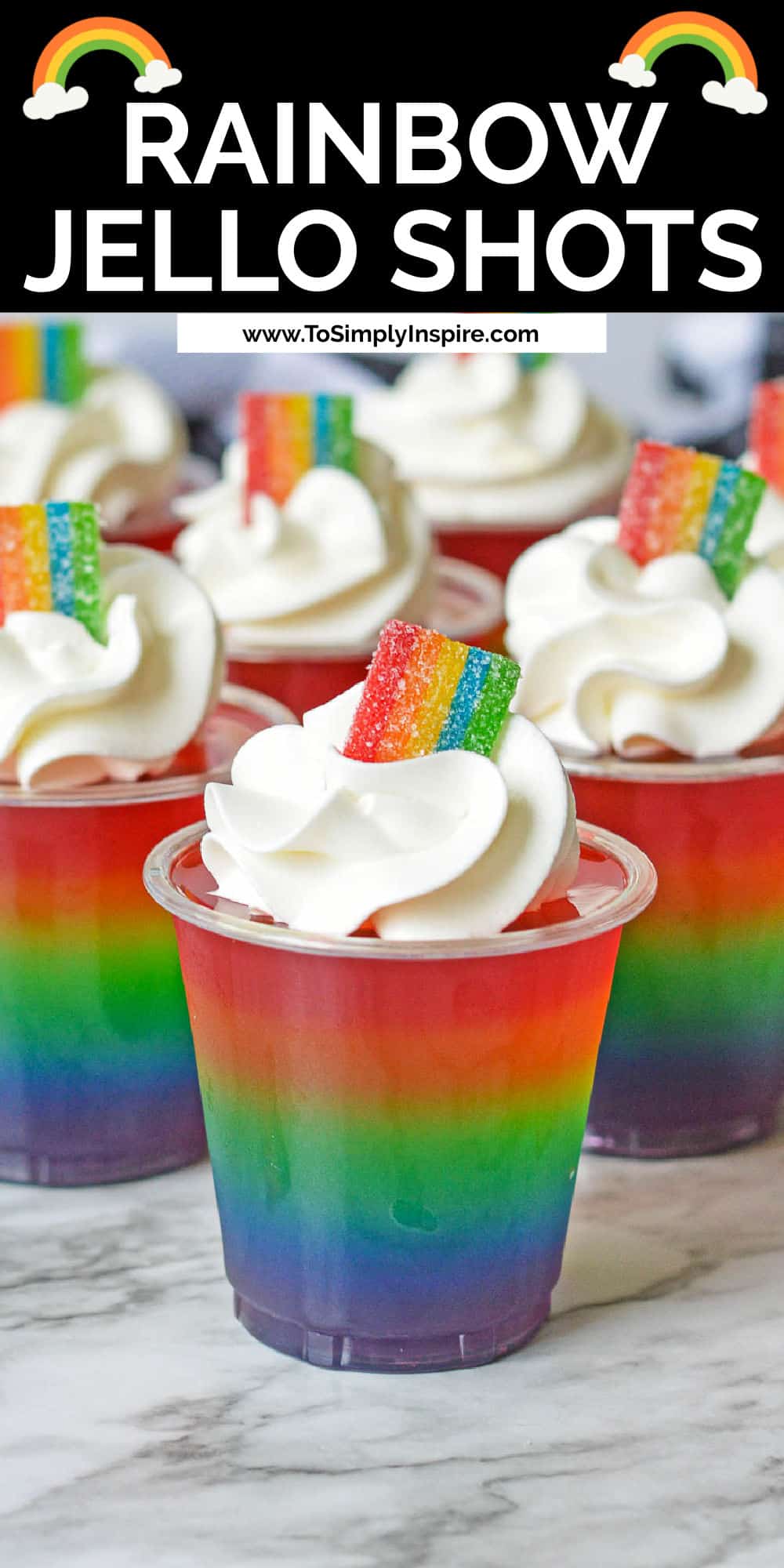 Rainbow Jello Shots - To Simply Inspire