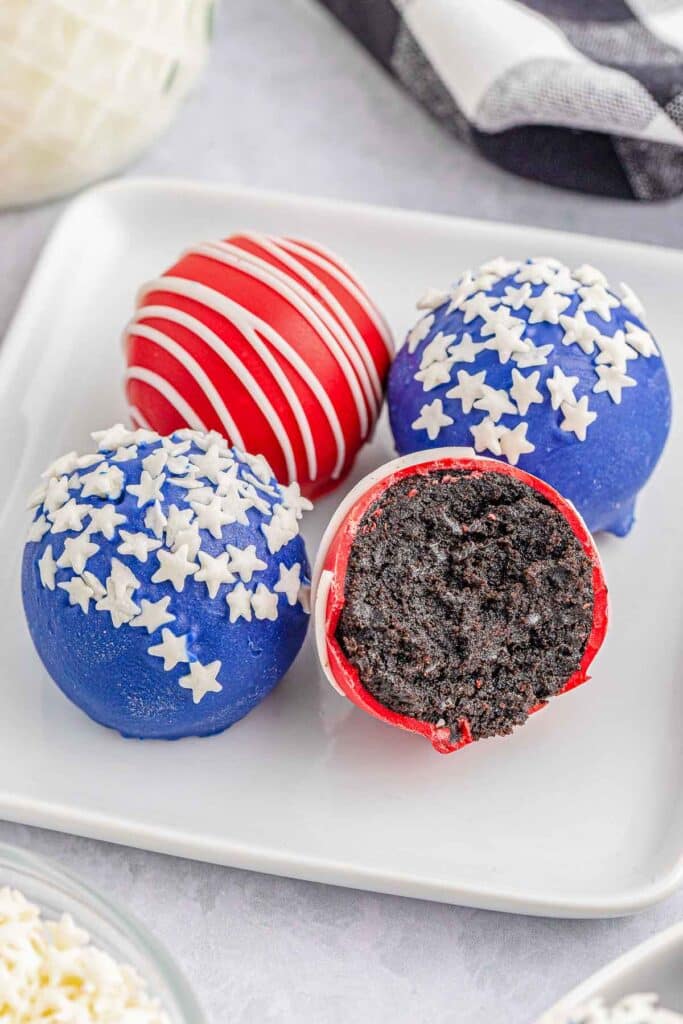 Easy Red White and Blue Oreo Balls Patriotic Dessert - To Simply Inspire