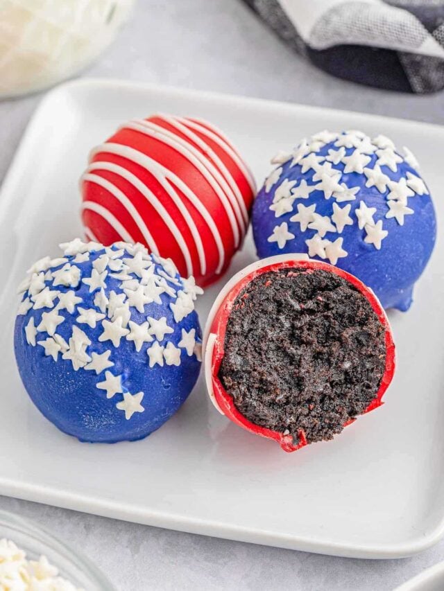 Red White and Blue Oreo Balls Recipe - To Simply Inspire