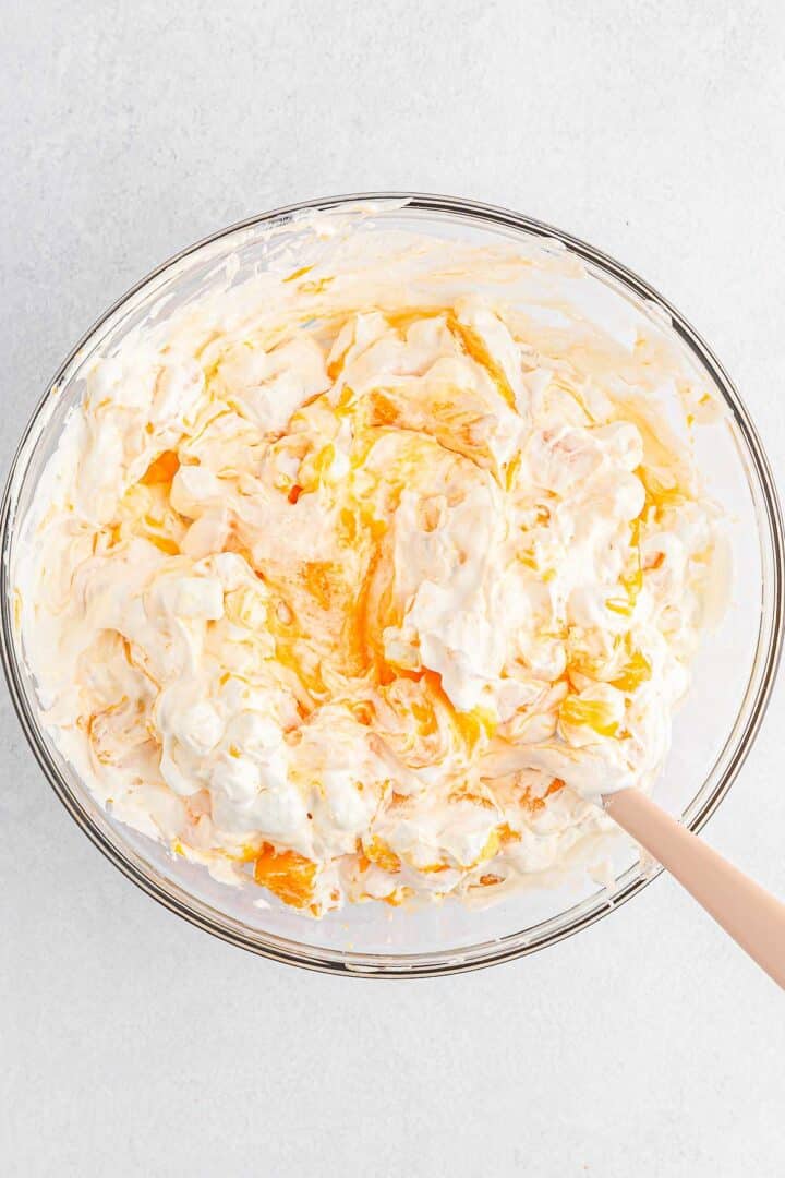 Easy Peach Fluff Salad - To Simply Inspire