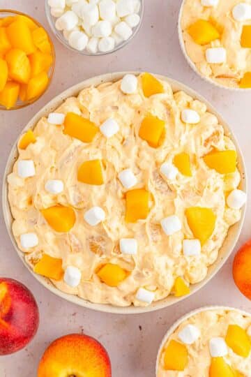 Easy Peach Fluff Salad - To Simply Inspire