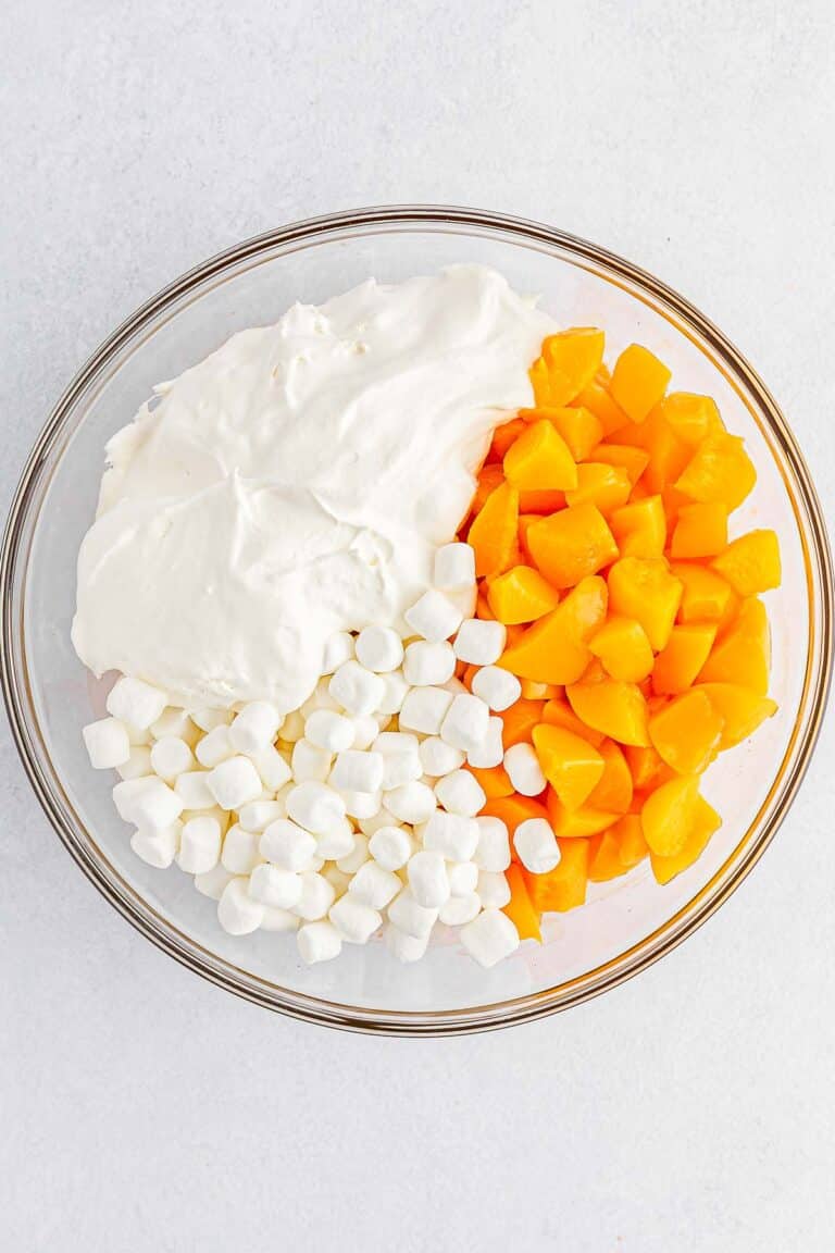 Easy Peach Fluff Salad - To Simply Inspire