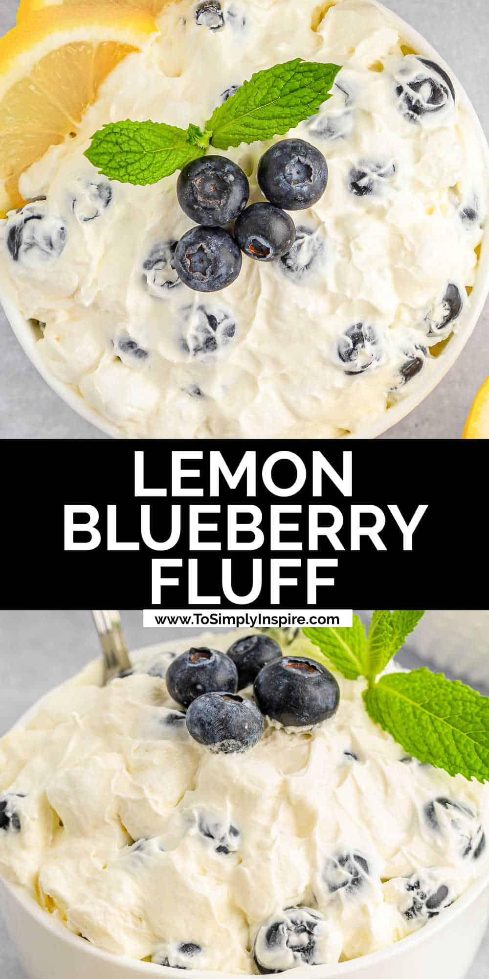 Lemon Fluff with Blueberries - To Simply Inspire