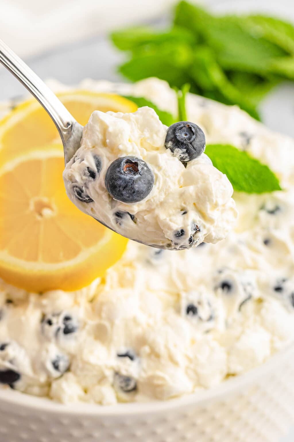 Lemon Fluff with Blueberries - To Simply Inspire