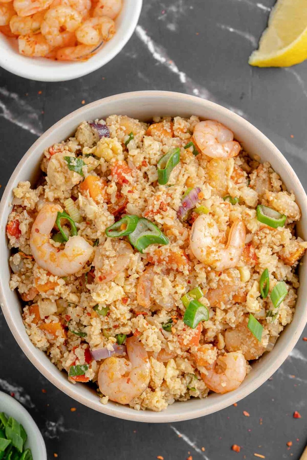 Easy Shrimp Cauliflower Fried Rice - To Simply Inspire