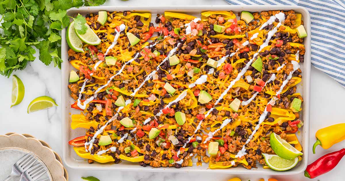 Easy Bell Pepper Nachos - Low Carb Recipe - To Simply Inspire