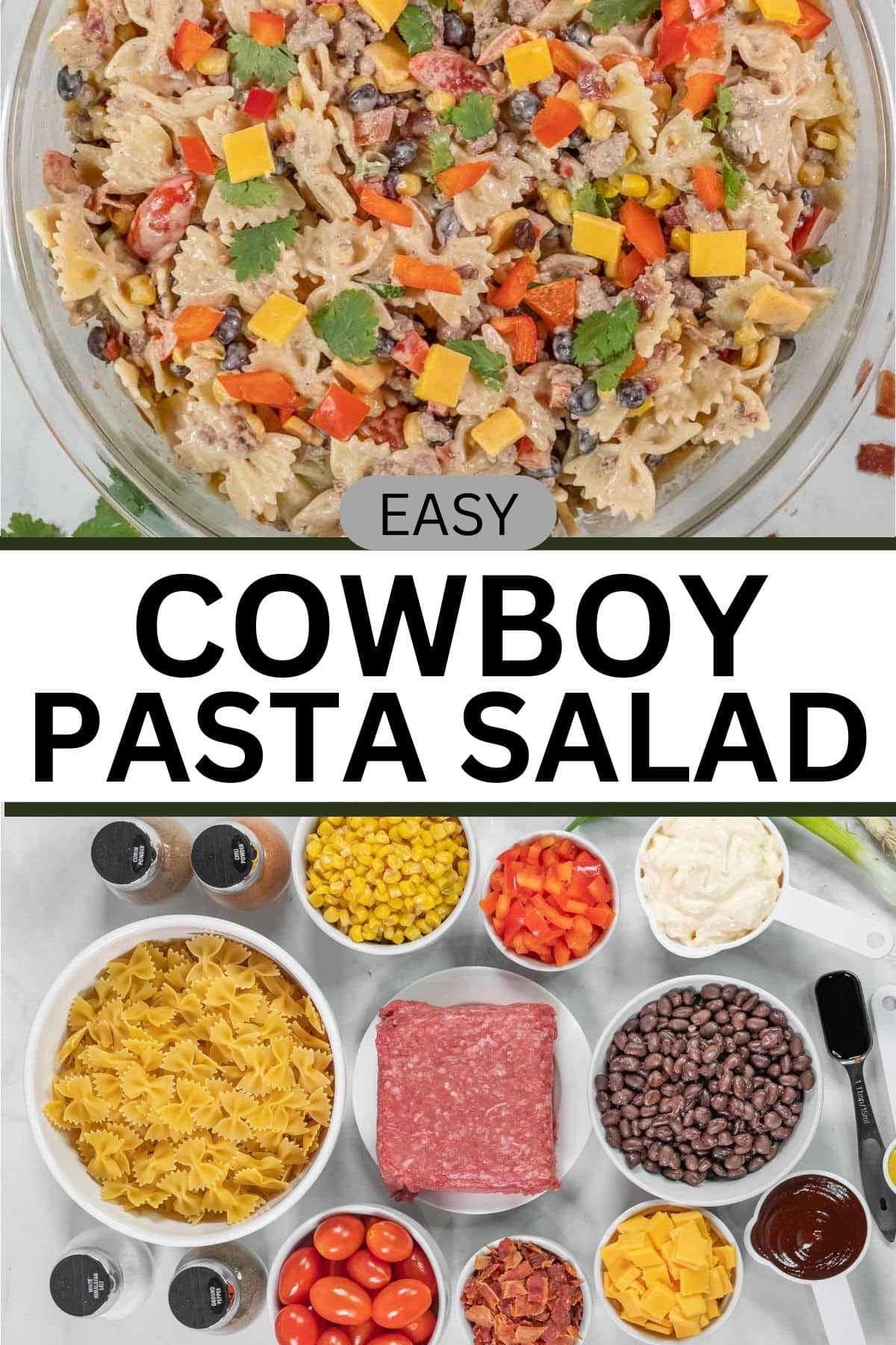Easy Cowboy Pasta Salad Recipe - To Simply Inspire